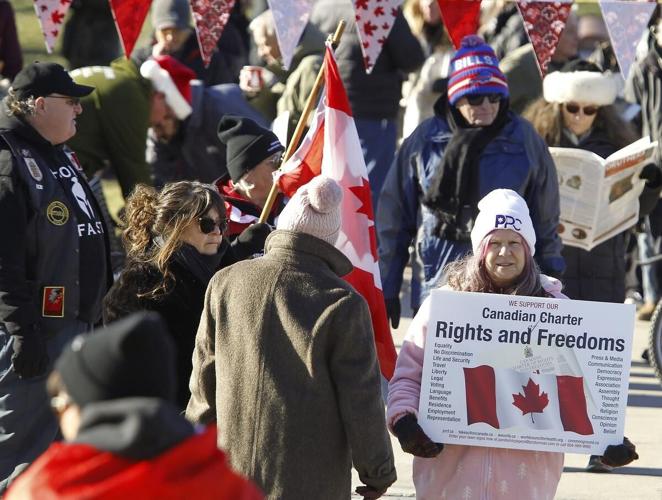 Photos: Rally held in Peterborough to protest Trudeau policies