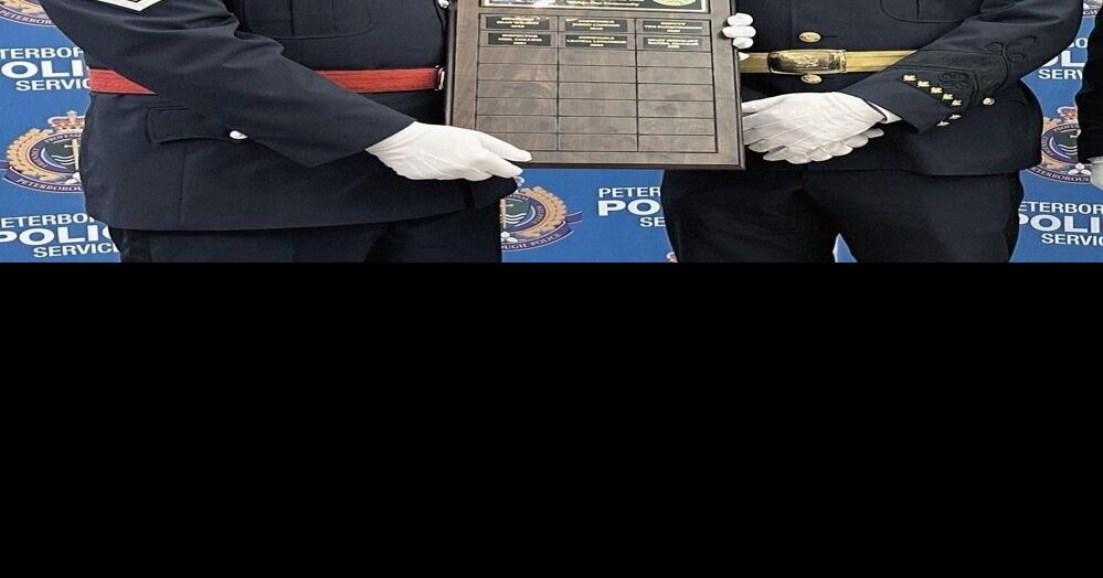 Peterborough Police Staff Sgt. Dan MacLean receives Carol Winter ...