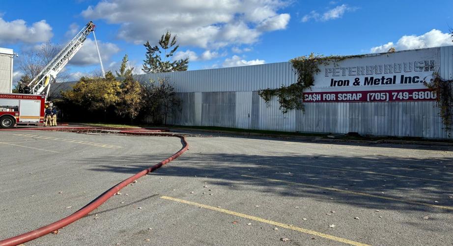 Emergency crews respond to scrap yard fire