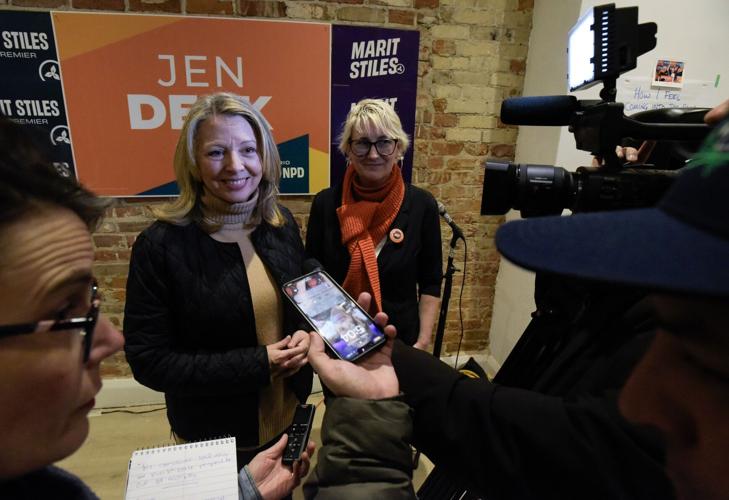 NDP Leader Marit Stiles was in Peterborough Sunday
