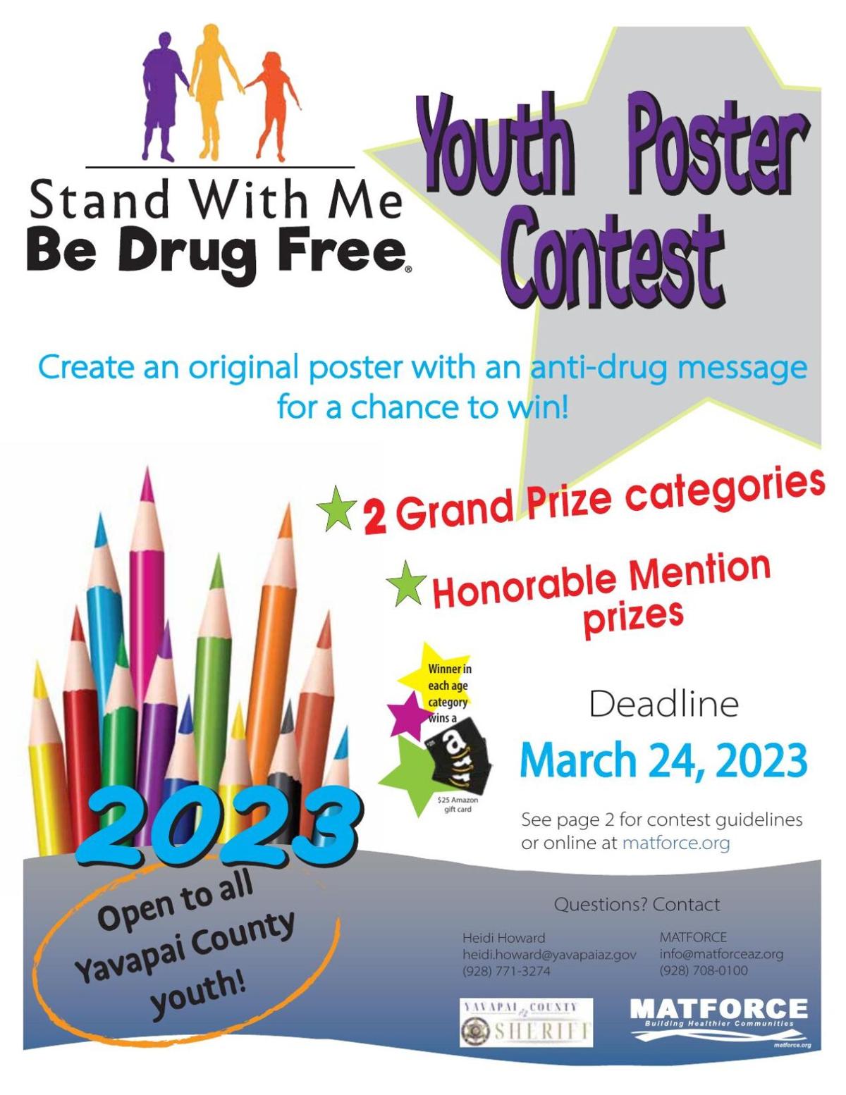 2023 "Stand With Me, Be Drug Free" Youth Poster Contest | Prescott ...