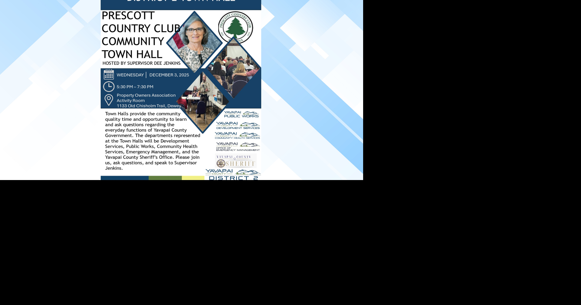 Supervisor Dee Jenkins Announces Prescott Country Club Town Hall on ...