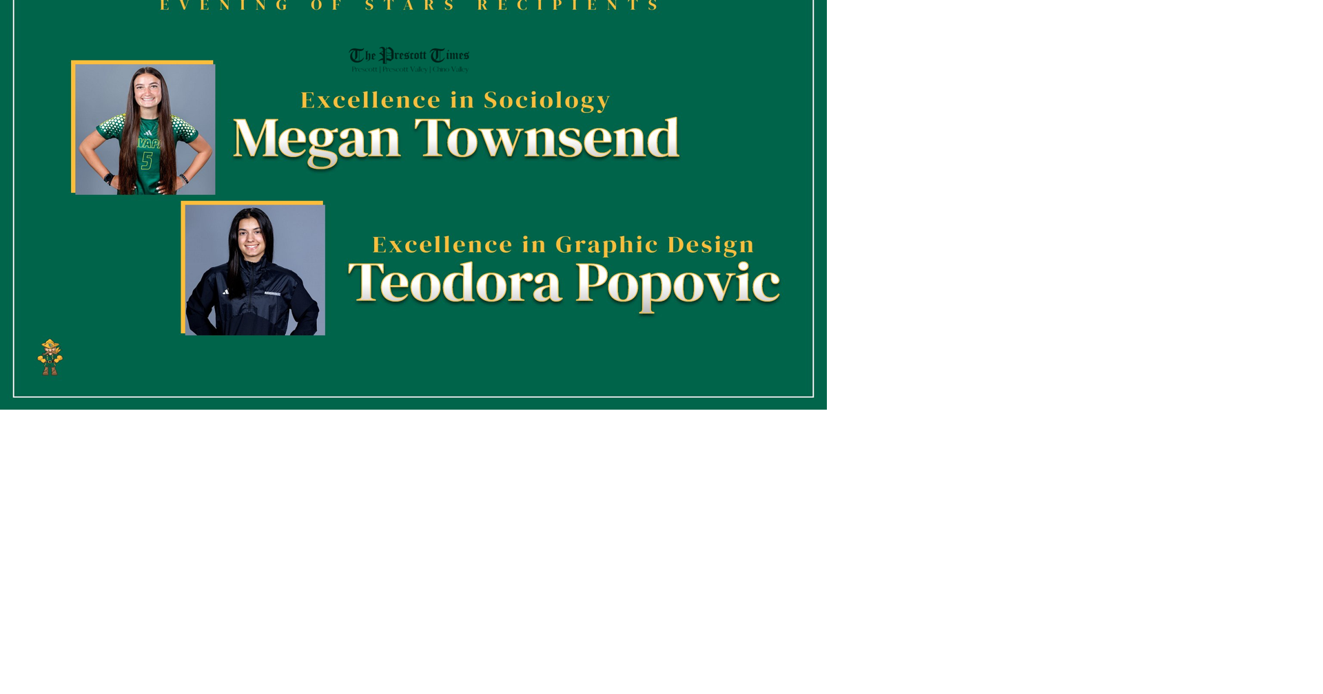 Yavapai College Honors Student Athletes Megan Townsend and Teodora ...