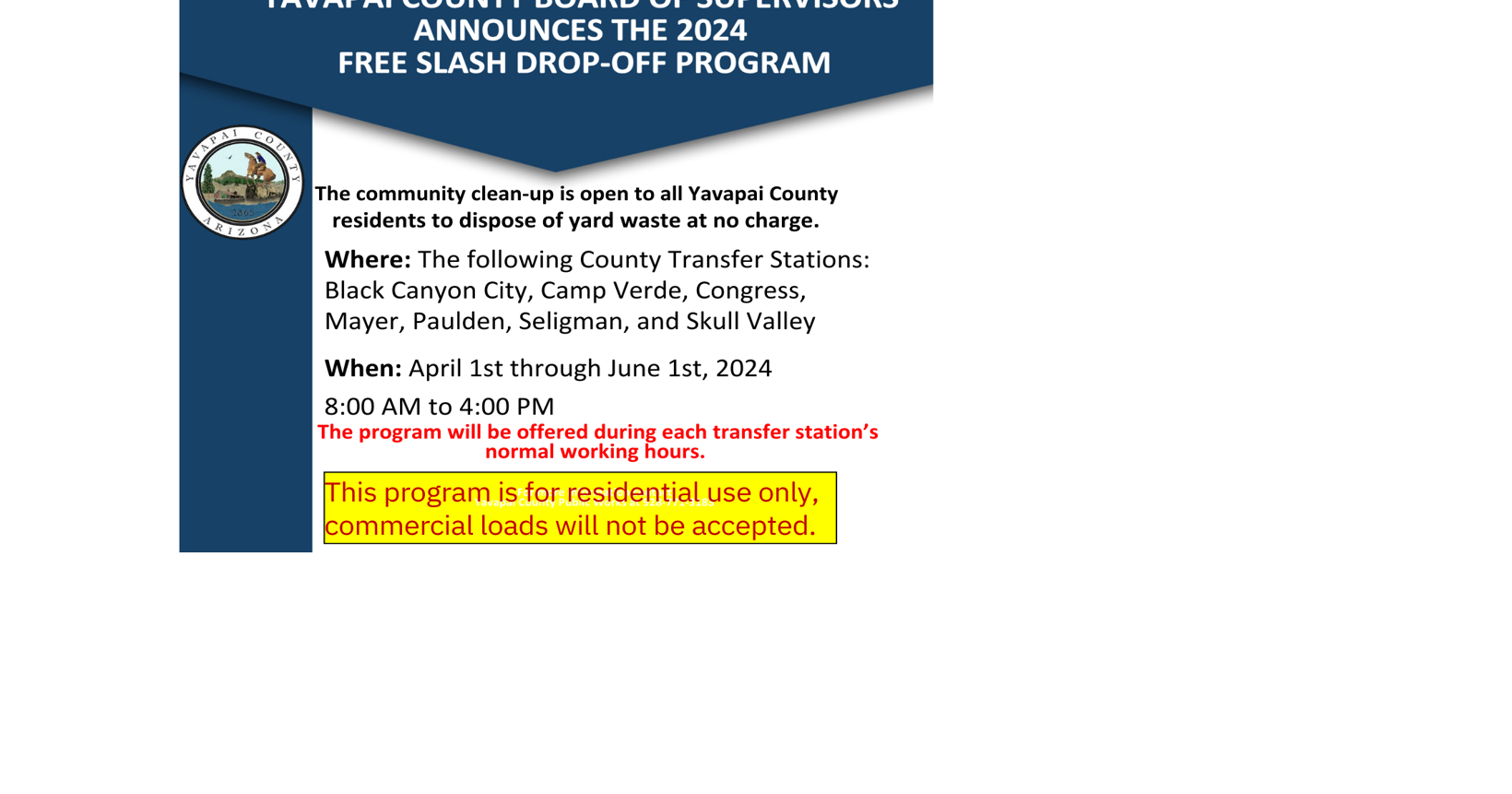 Annual Free Slash Program | Prescott Valley Times local news ...