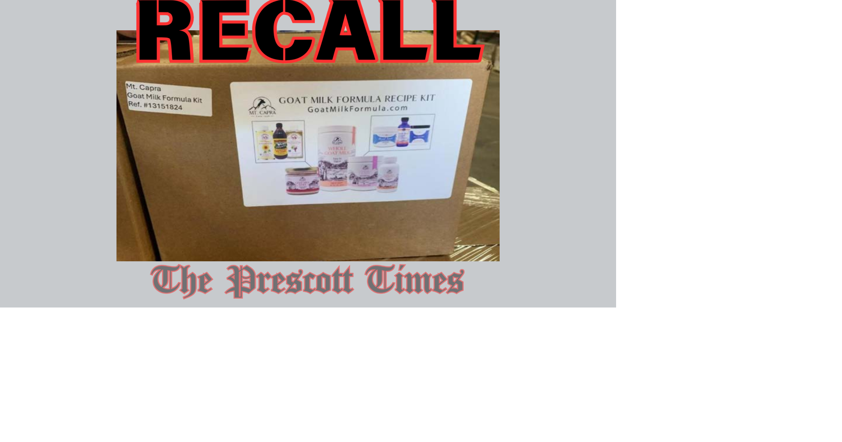 Healthwest Minerals Inc. DBA Mt Capra Products Recalls Goat Milk ...