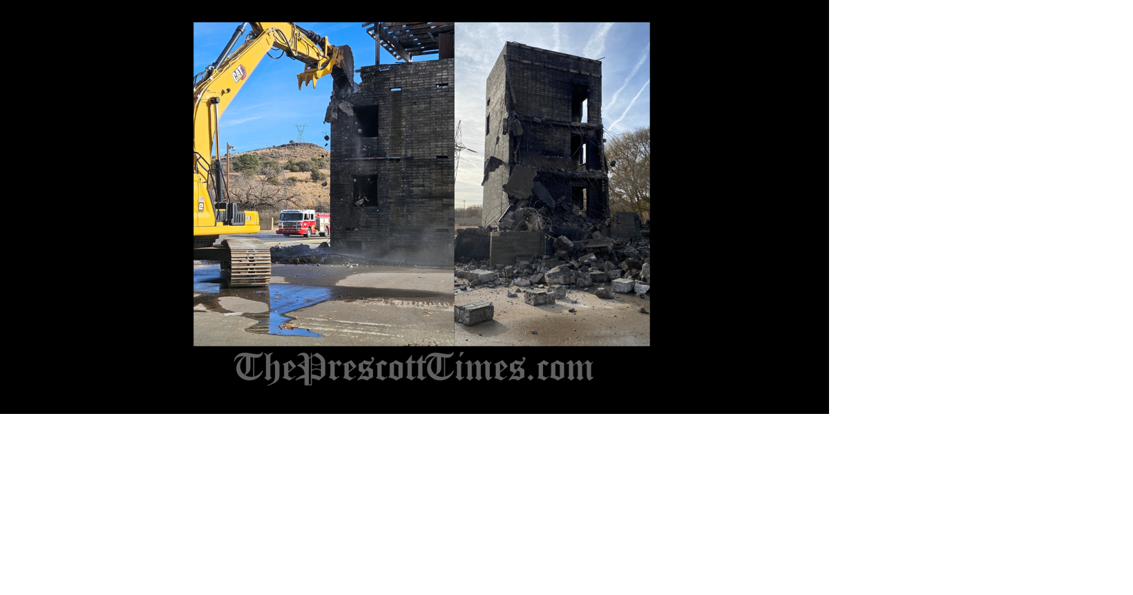 Prescott Fire Department Demos 45-Year-Old Training Structure ...