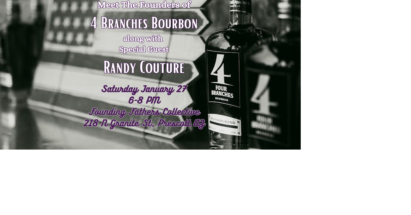Join us for an Unforgettable Evening with Four Branches Bourbon Founders and Special Guest Randy ...