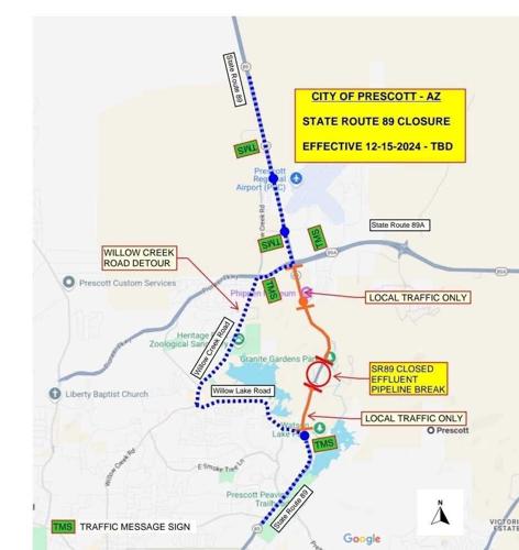 City of Prescott Begins Repairs on State Route 89 Following Major ...