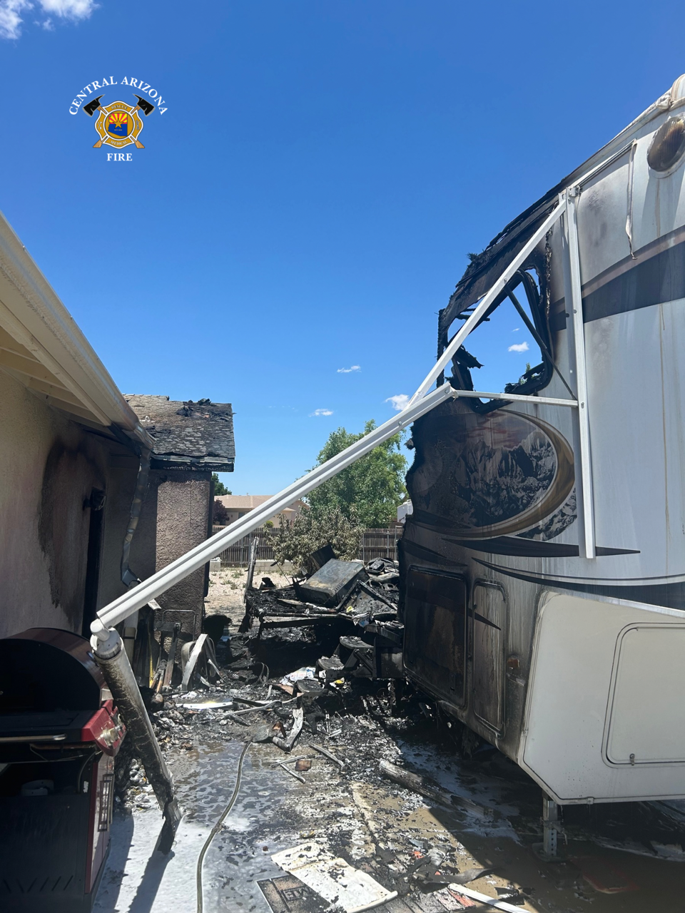 CAFMA and Prescott Fire Stop RV Fire from Spreading in Prescott Valley ...