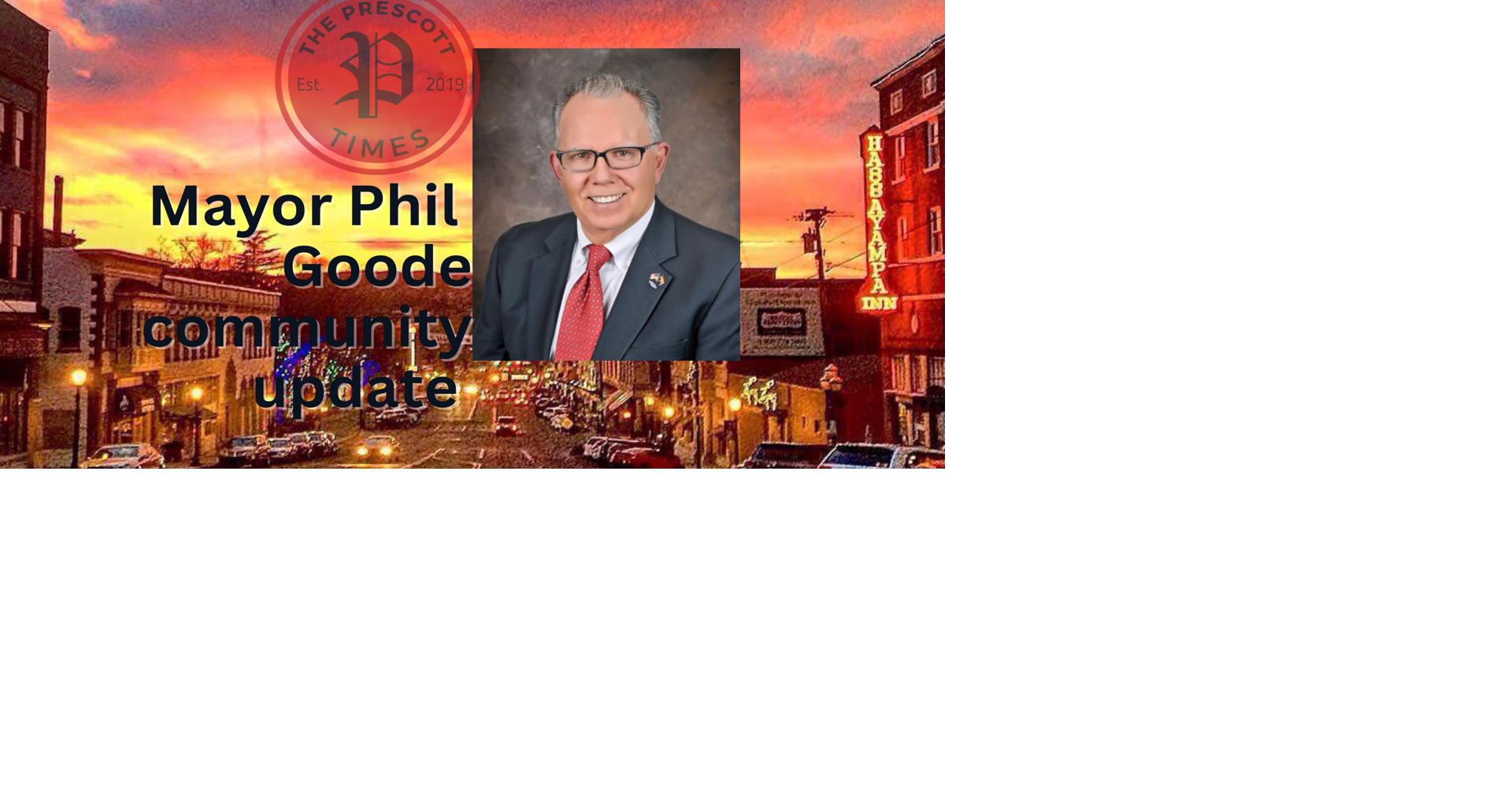 Mayor Phil Goode's Weekly Update: Road Repairs, Water Quality Report ...