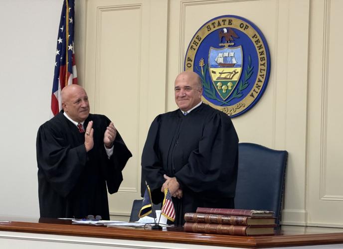 Maines sworn in as judge, Cherry takes the reins as president judge ...