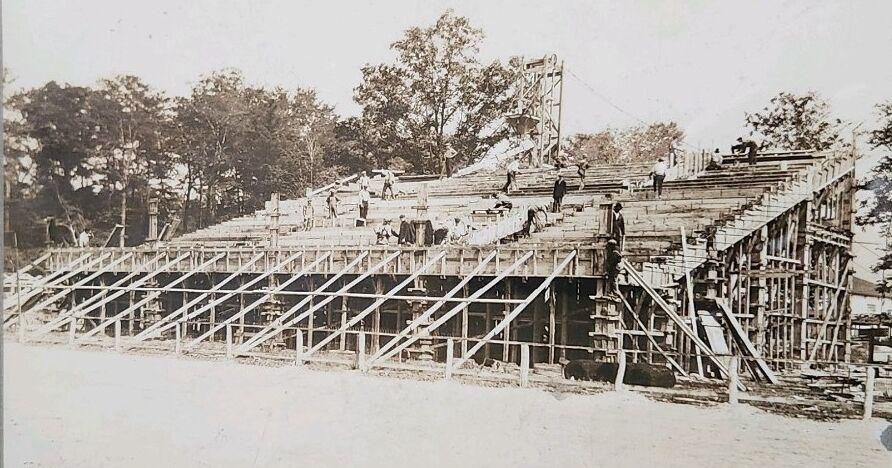 Historical view of the Clearfield Driving Park Grandstand ...