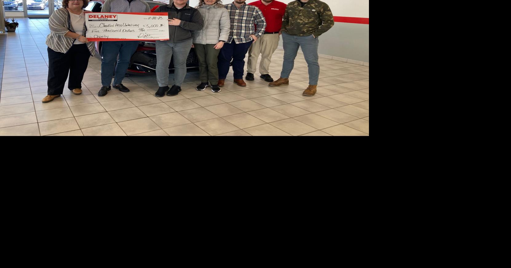 DELANEY TOYOTA DONATES TO CLEARFIELD AREA UNITED WAY | Community ...