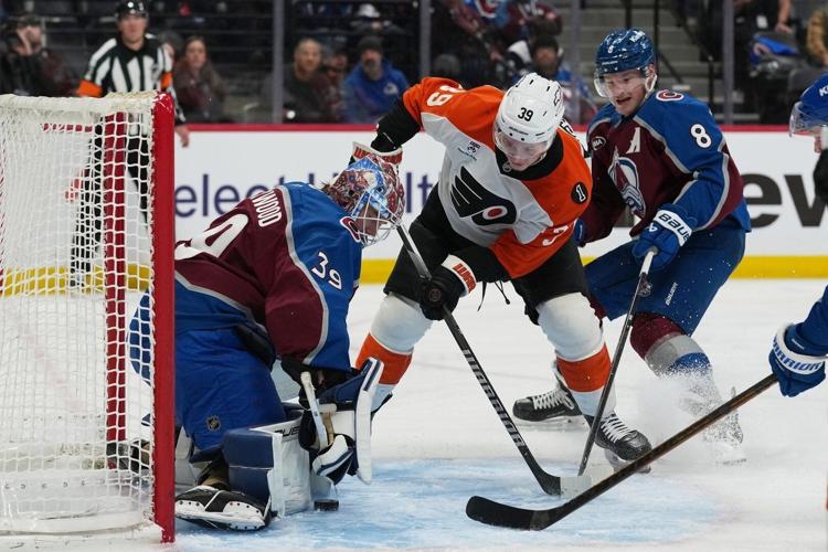 Tippett has 2nd career hat trick, Flyers beat NHL-leading Avs 7-3