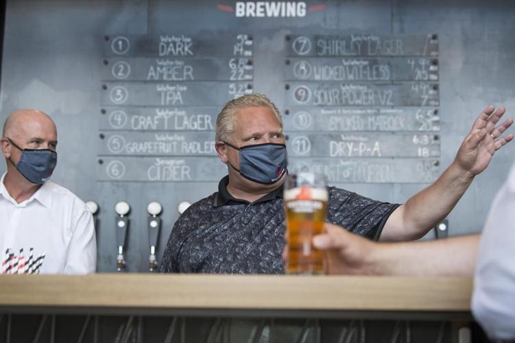 Pints, PPE on the agenda as Ford returns to Waterloo Region