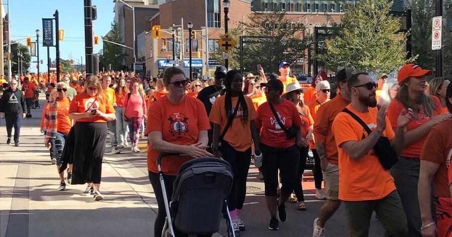 ‘Every Child Matters’ walk exuberant, triumphant, with undertone of sadness