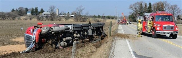 Shantz Station Road reopened after grain truck accident