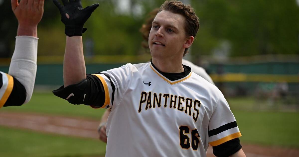 Kitchener Panthers’ Elliott Curtis crushing the ball