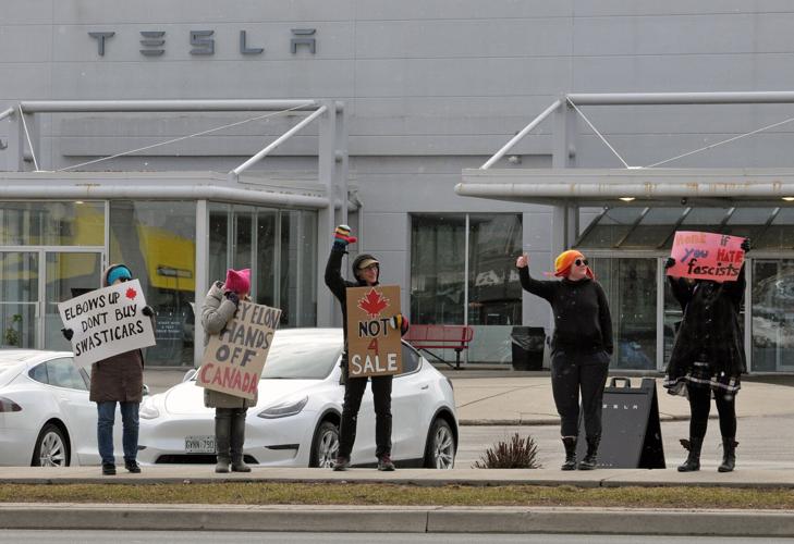 Protest in Kitchener targets Tesla CEO Elon Musk