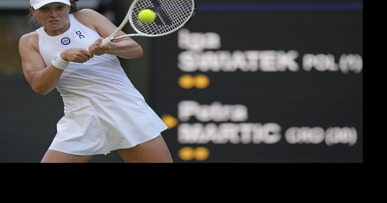 Iga Swiatek advances at Wimbledon and says pressure is off; Aryna ...