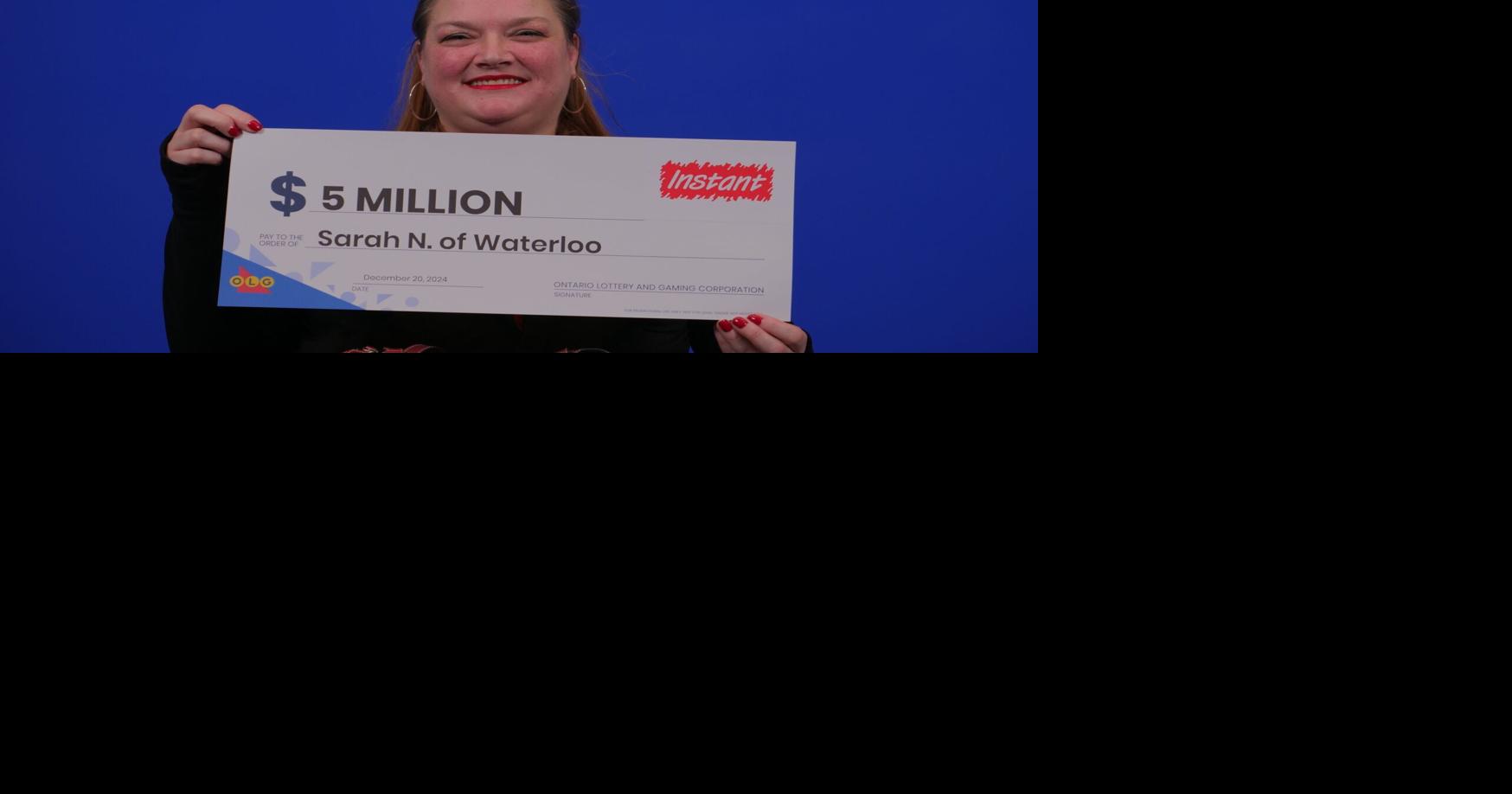 Waterloo woman strikes it rich with $5 million lottery win