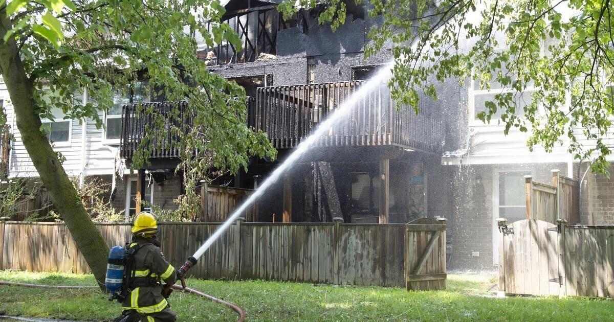 Fire at Kitchener townhouse complex started on deck before quickly ...