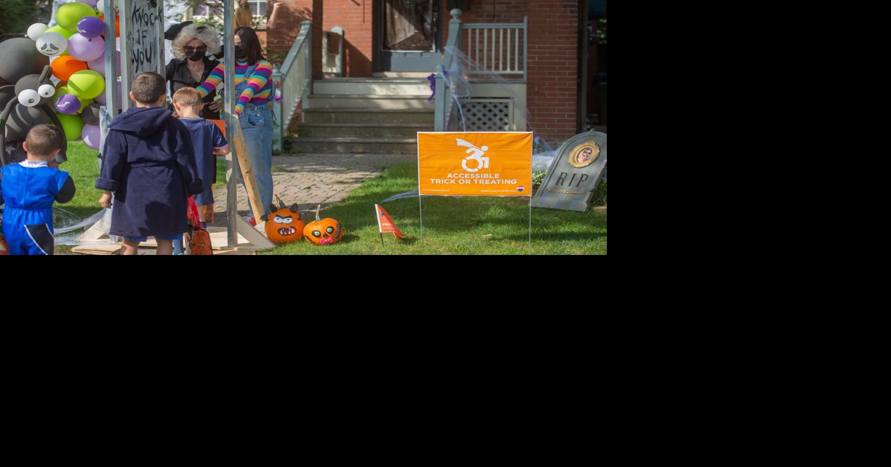 Signs available in Cambridge for an accessible Halloween