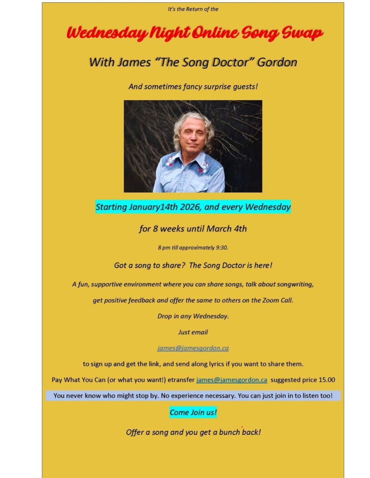 Hey musicians, come swap songs with Guelph’s James Gordon