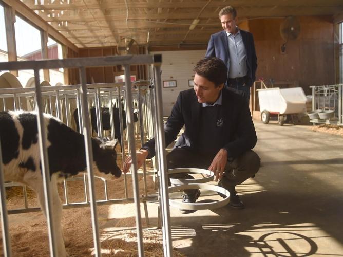 PM visits dairy farm and green home in Waterloo Region