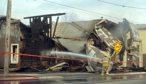 Fire levels downtown building in Plattsville