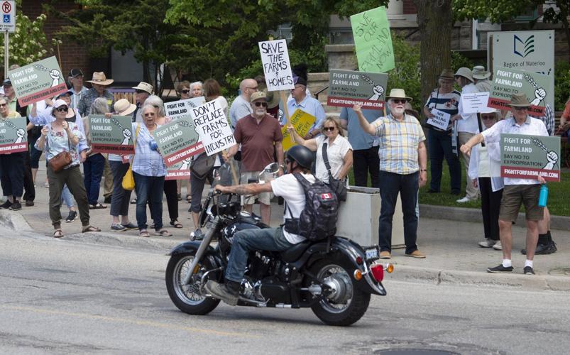 Citizens protest Wilmot land assembly outside MPP’s office