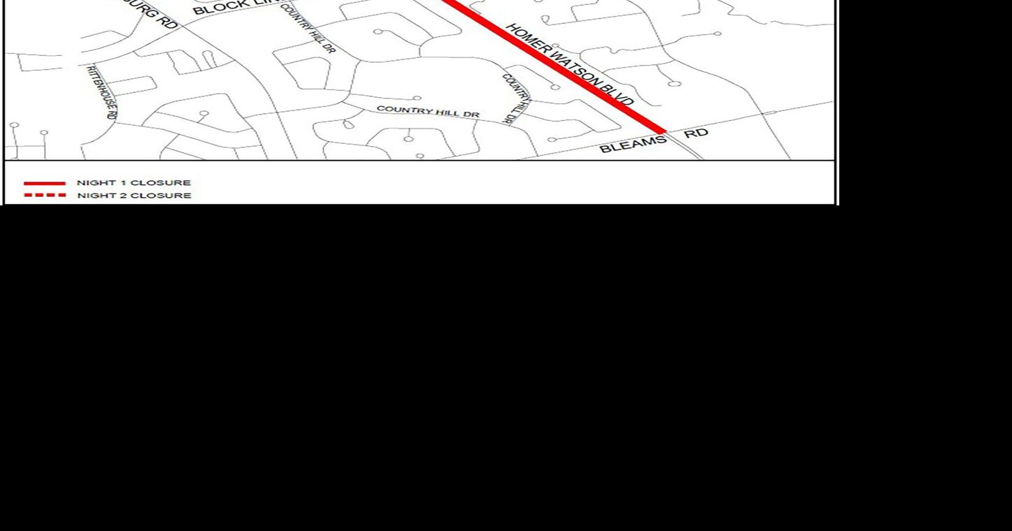 Roads around Kitchener roundabout closed for 2 nights