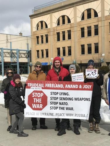 Debate gets heated about war in Ukraine at weekend rally in Waterloo