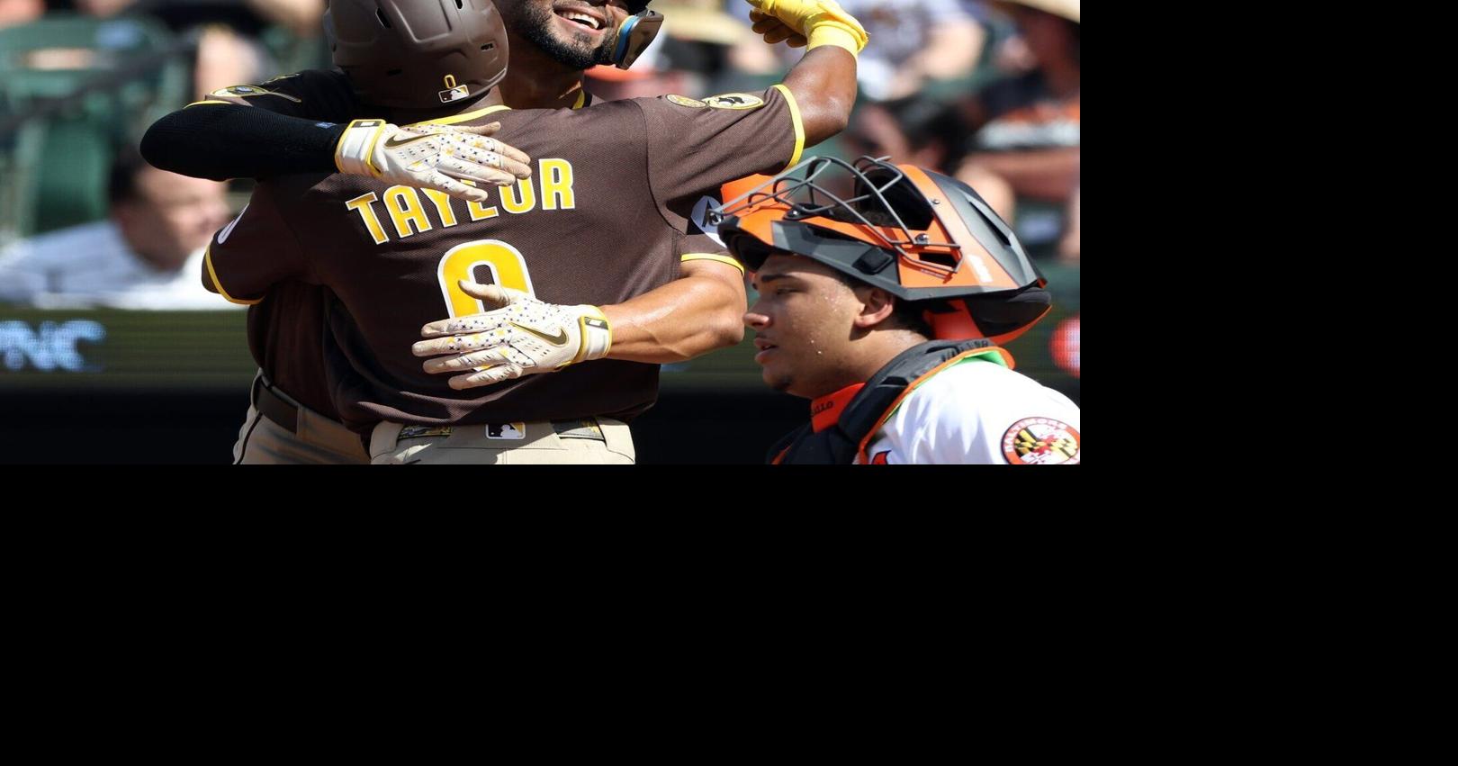San Diego's Bogaerts hit on the helmet by a pitch, but he stays in the ...