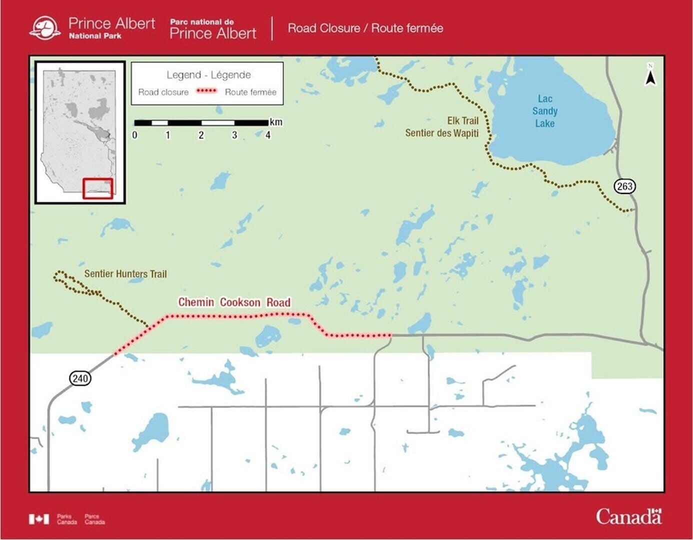 Cookson Road reopens after washout repairs in park