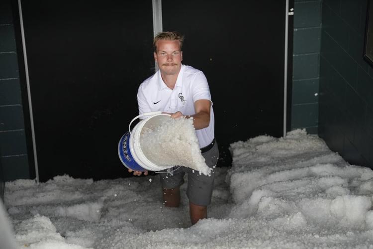 All Hail the Rockies! Pea-sized hail makes Coors Field a winter ...