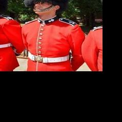 Soldier stands guard at Rideau Hall