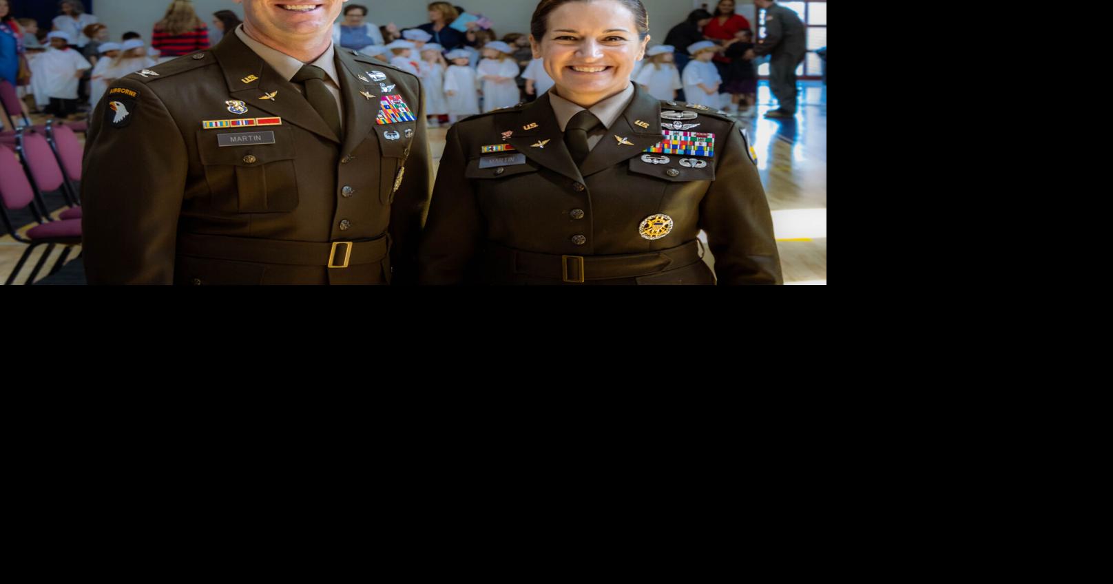Dual military couple share veterans message at school | Military Scene ...