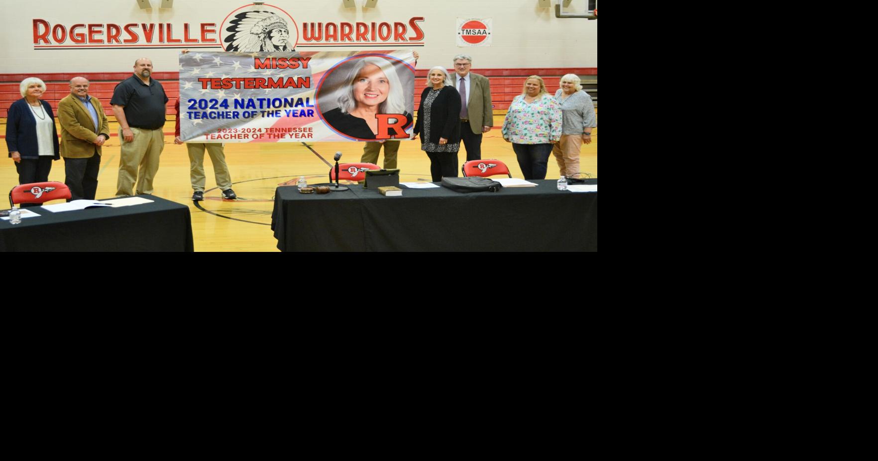 RCS BOE unfurls Missy Testerman National Teacher of the Year banner ...