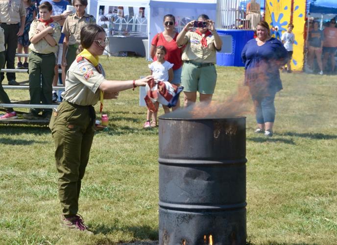 Scouts lead Flag Retirement Ceremony during Riverfront Festival | Arts ...