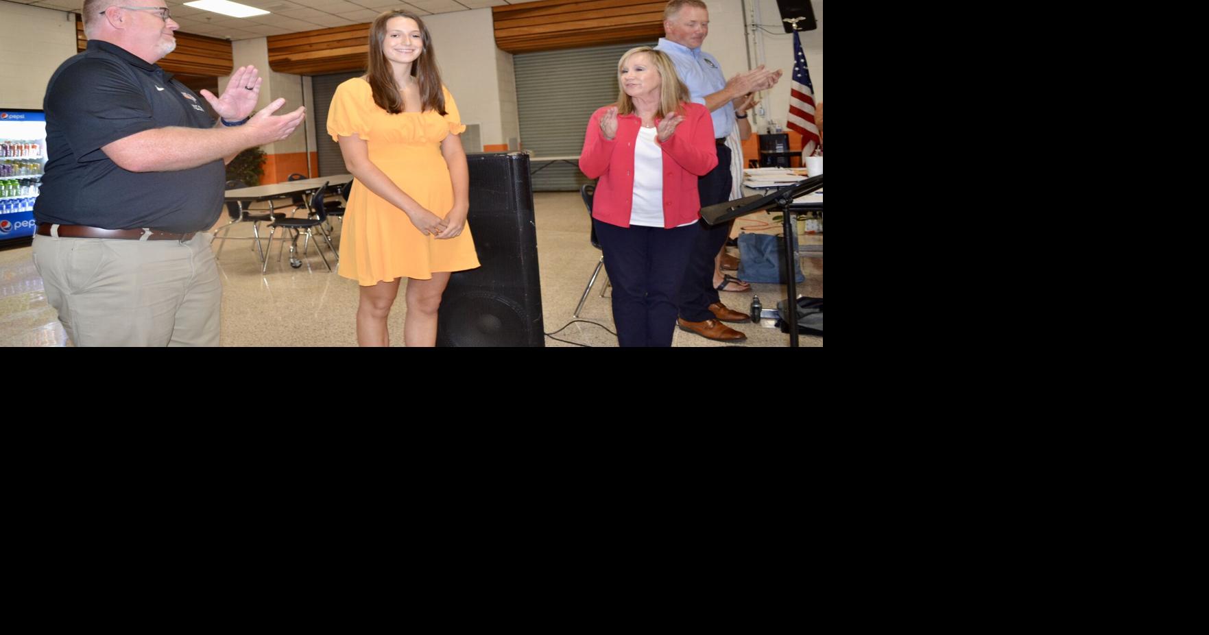 Volunteer's school board student representative Addison Wright ...