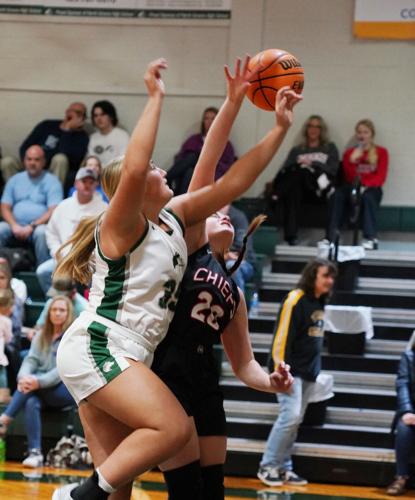 03) Ariel Ferrell battles with Hannah Miller. | | therogersvillereview.com