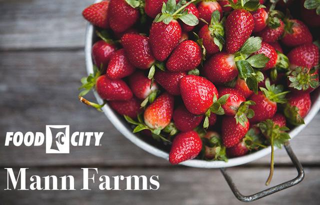 Locally grown Mann Farms strawberries available at Food City in ...