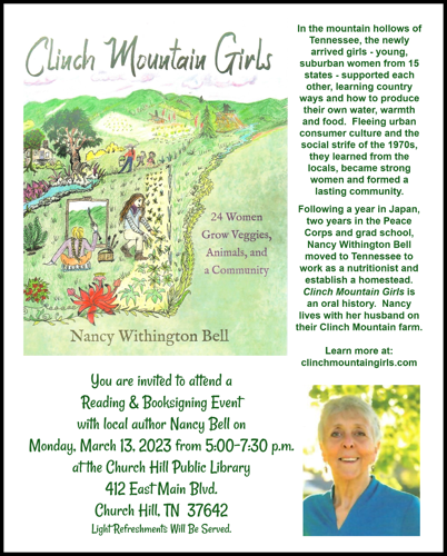 Nancy Bell will be signing and selling copies of her book Clinch ...