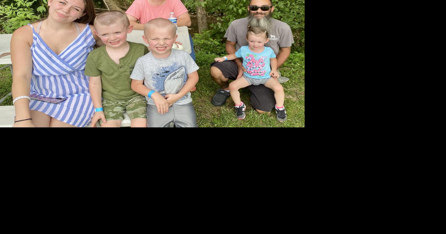 The Baxley family also brought out their children. From left to right ...