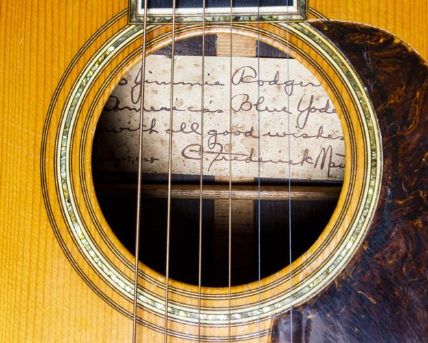 Jimmie Rodgers' Blue Yodel guitar on display at the Birthplace of ...