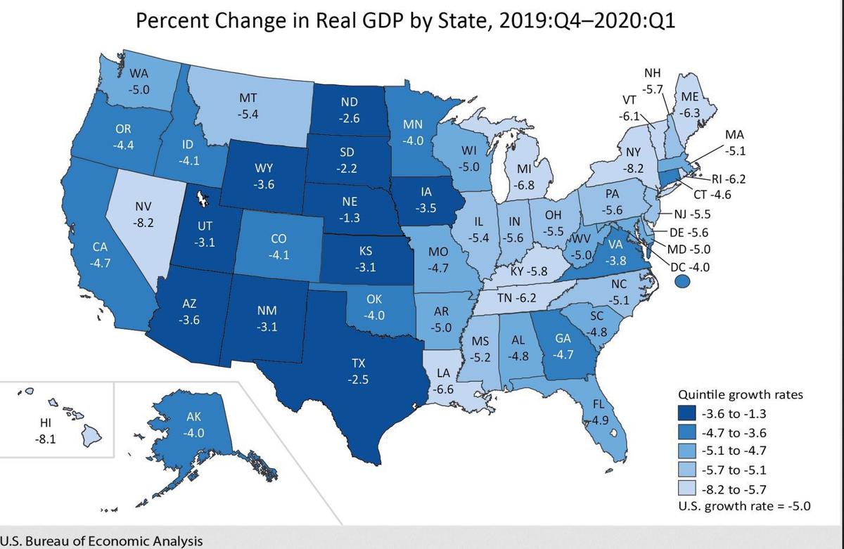 Illinois, regional economies shrink in first quarter