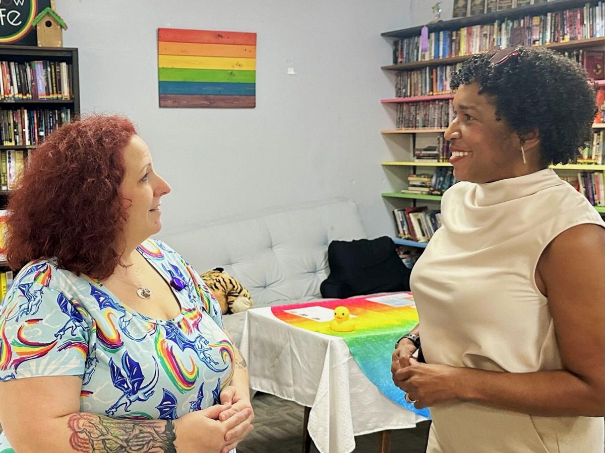 Lt. Gov. Juliana Stratton spends Coming Out Day at Rainbow Cafe ...