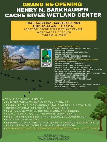 Barkhausen Cache River Wetland Center to reopen Jan. 10 | Latest ...