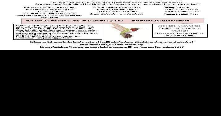 2024_Hummingbird_Day_flyer.jpg | Outdoors | thesouthern.com